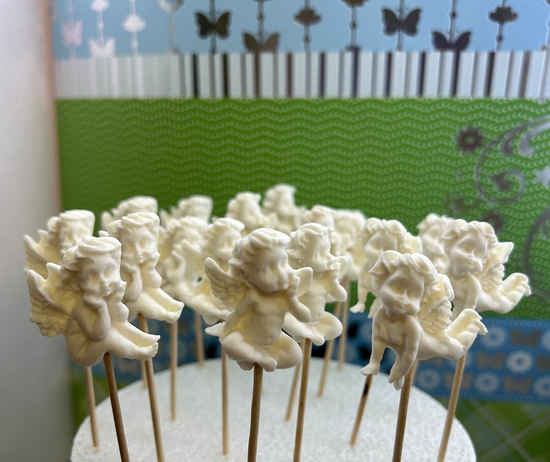 Cupcake Toppers 18 Angels Christening Cupcake Toppers-baptism Cupcakes ...