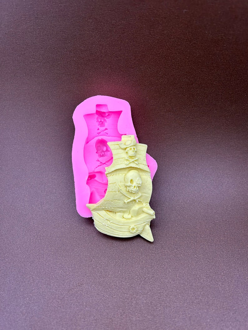 Pirate Ship Mold-skull Skeleton Pirate Mold-sailing Life Mold-nautical ...