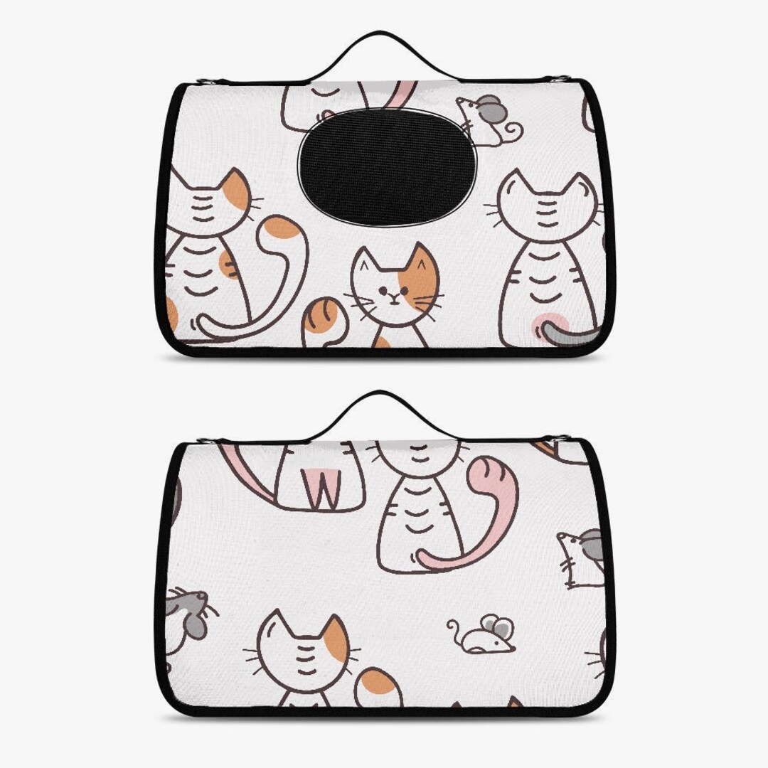 Cat Carrier Bag, Cartoon Cats Carrier, Pet Travel Bag, Cute Cat Pet ...