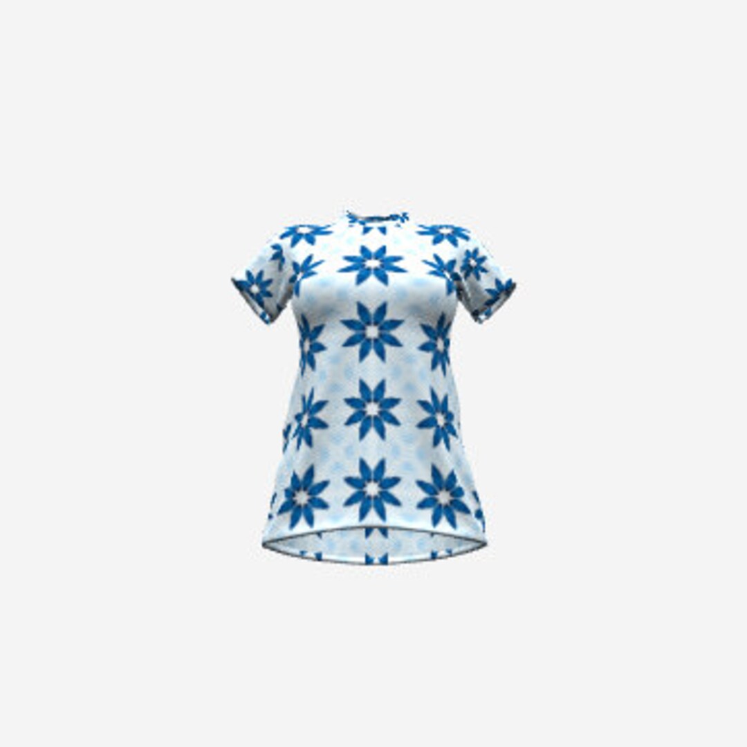 Blue Eight-pointed Stars on Light Blue T-shirt Dress Stylish ...