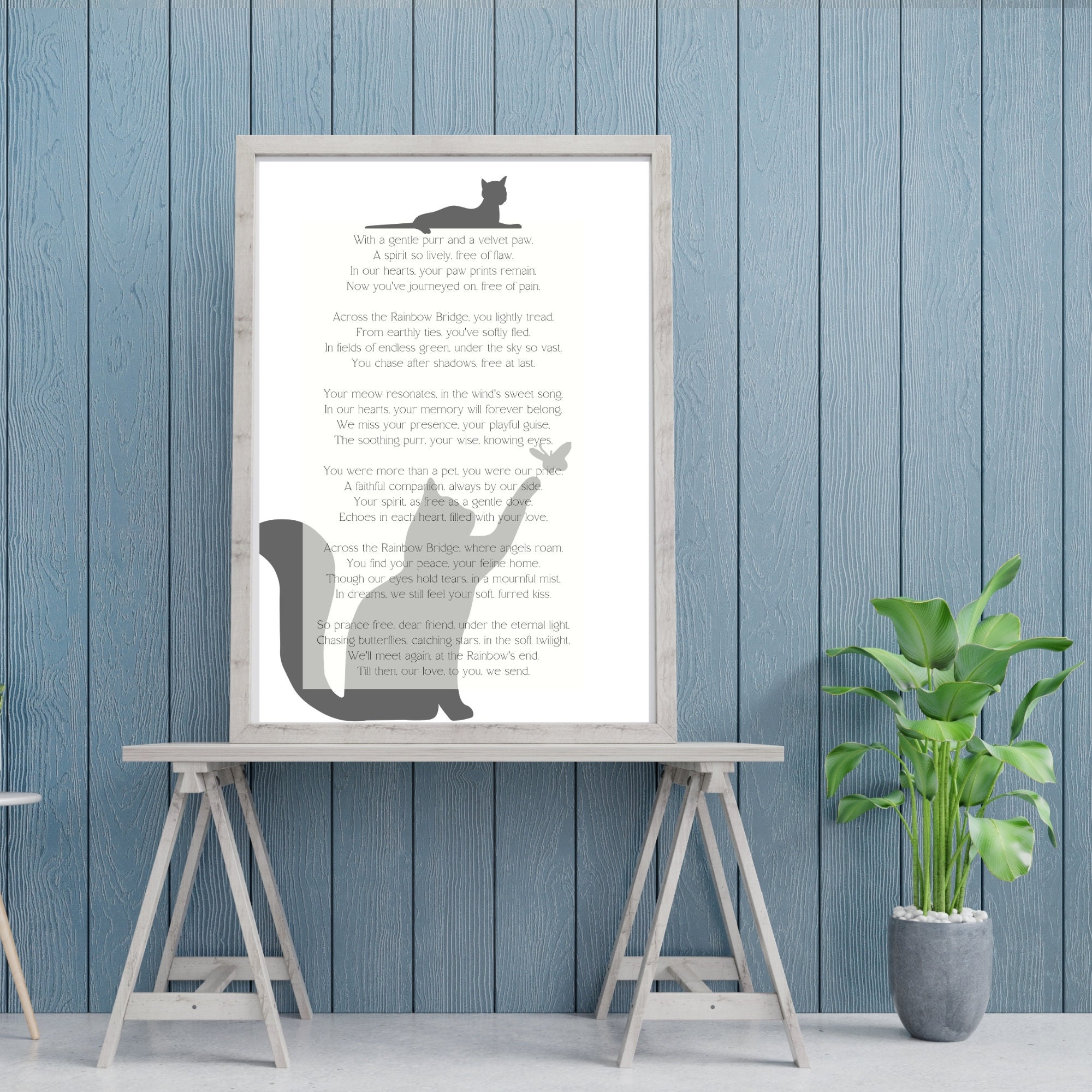 Cat Memorial Poem | Bereavement Poem for Beloved Cat | Rainbow Bridge ...