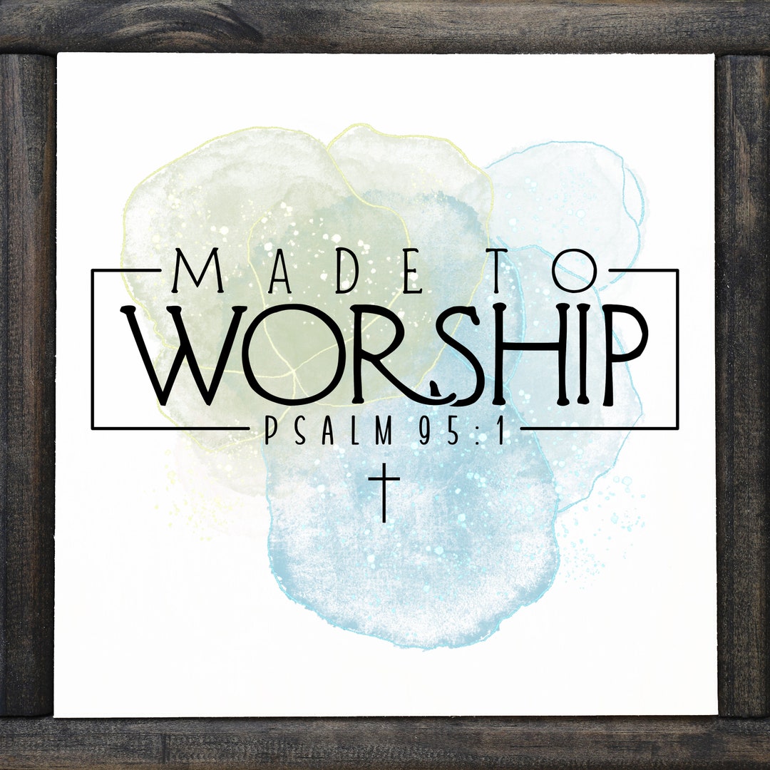 Made to Worship Wood Bordered Plank Inspirational Decor - Etsy