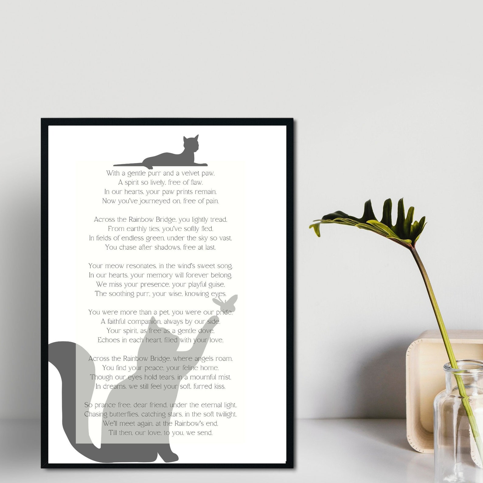 Cat Memorial Poem | Bereavement Poem for Beloved Cat | Rainbow Bridge ...