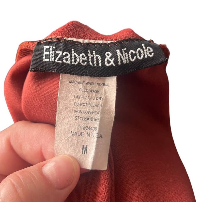 Vintage 90s Elizabeth & Nicole Rust Orange Pleated Secretary - Etsy