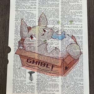 My Neighbor Totoro movie Themed Dictionary Art Prints Set of 5 - Etsy