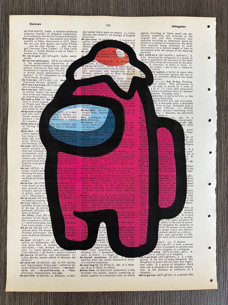 Among Us game Themed Dictionary Prints - Etsy