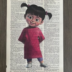 Monsters, Inc. movie Themed Dictionary Prints Set of 6 - Etsy