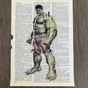 Avengers superhero Themed Dictionary Art Prints Set of 6 - Etsy