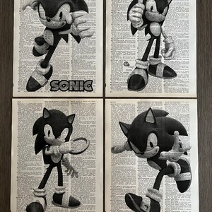 Sonic the Hedgehog Themed Dictionary Prints - Etsy