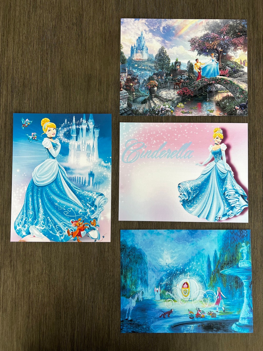 Disney Princess Cinderella disney Movie Themed Cardstock Art Prints 8.5 ...