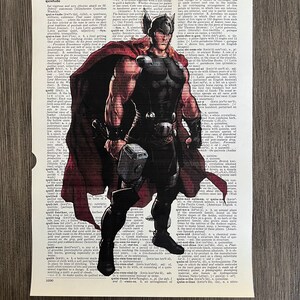 Avengers superhero Themed Dictionary Art Prints Set of 6 - Etsy