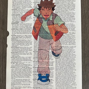 Pokemon anime Themed Dictionary Art Prints Set of 6 - Etsy
