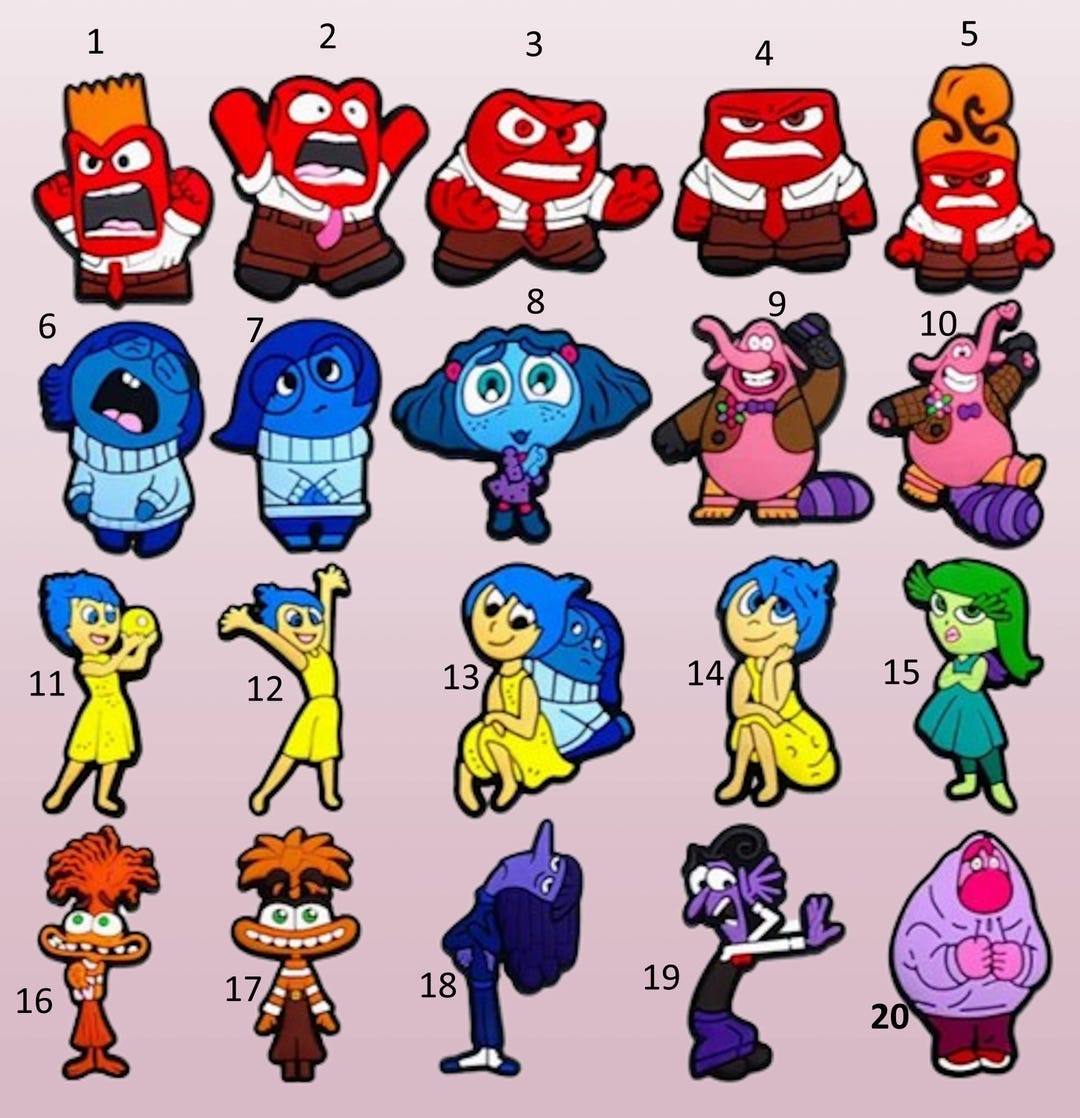 Disney Movie Inside Out Croc Charms PVC Shoe Jibbitz Charms ...