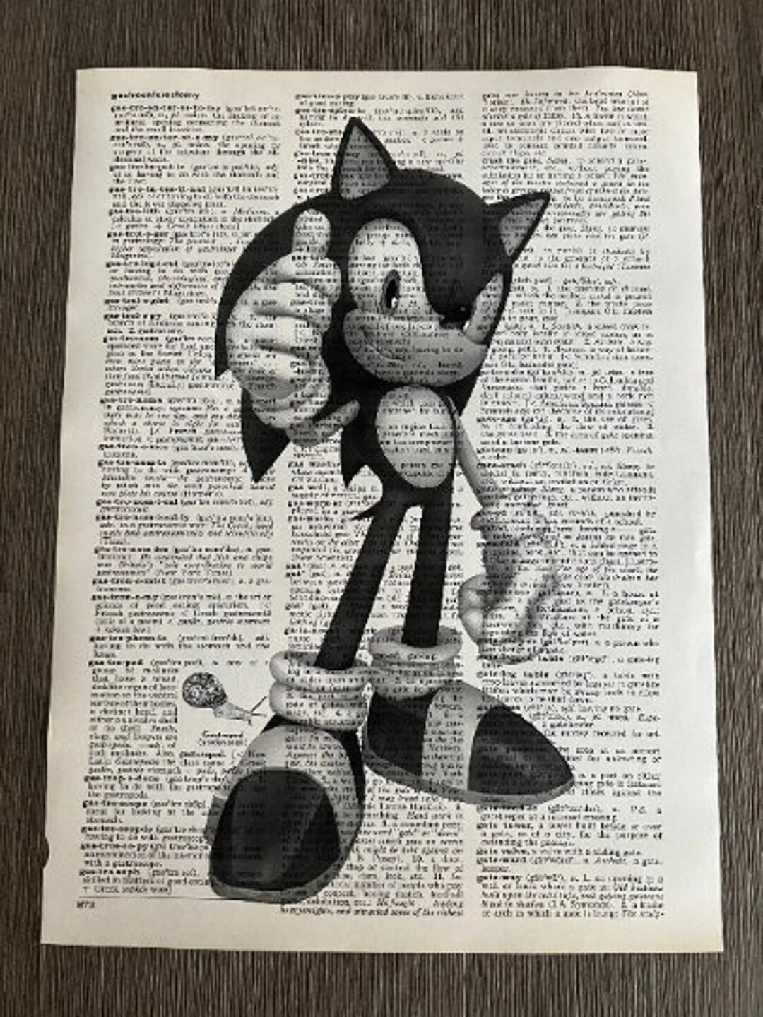 Sonic the Hedgehog Themed Dictionary Print - Etsy