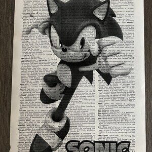 Sonic the Hedgehog Themed Dictionary Prints - Etsy
