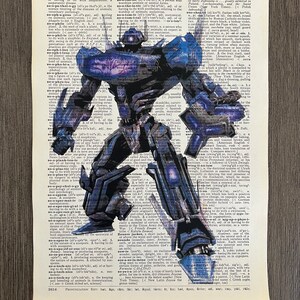 Transformers cartoon Themed Dictionary Art Prints Set of 6 - Etsy