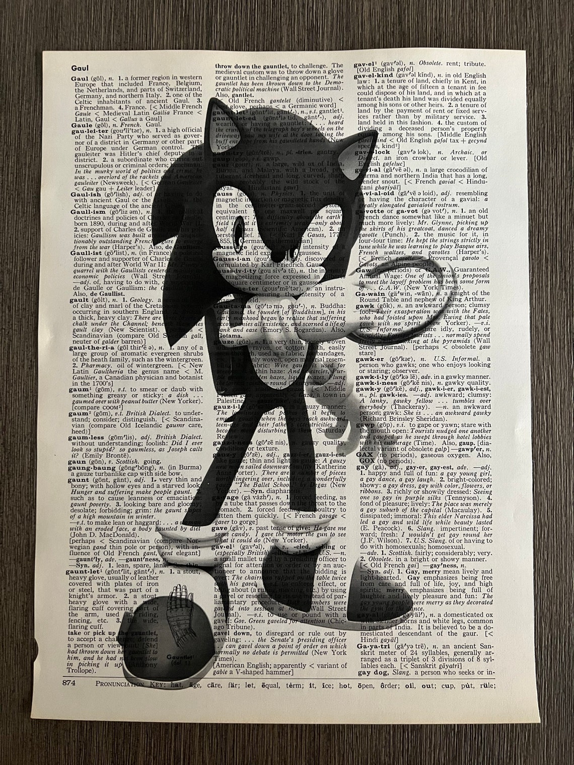 Sonic the Hedgehog Themed Dictionary Prints - Etsy