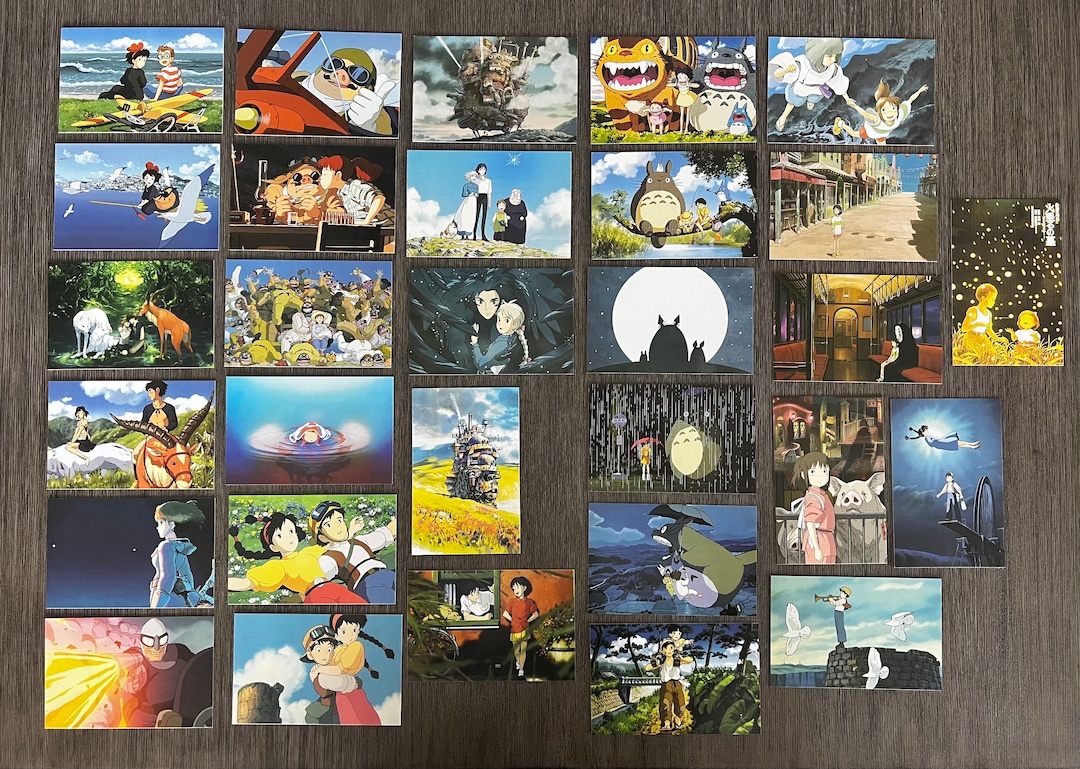 Anime Studio Ghibli Collectible 30 Postcards Greeting Cards Matte Paper ...