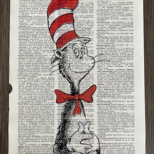 Dr. Seuss Themed Dictionary Art Prints Set of 4 - Etsy