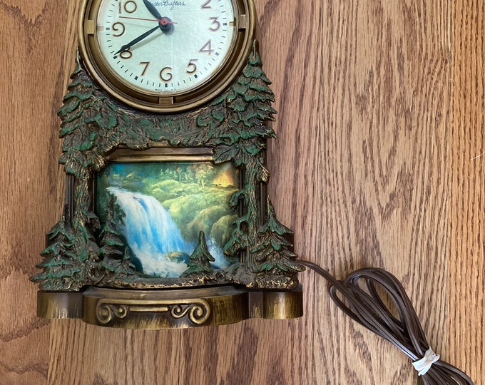 Mastercrafters Vintage Waterfall Clock Model 344 1950's Working Mid ...