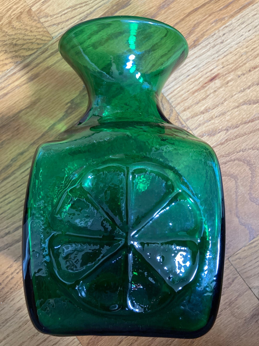 Emerald Green Blenko Vase 9 - Etsy