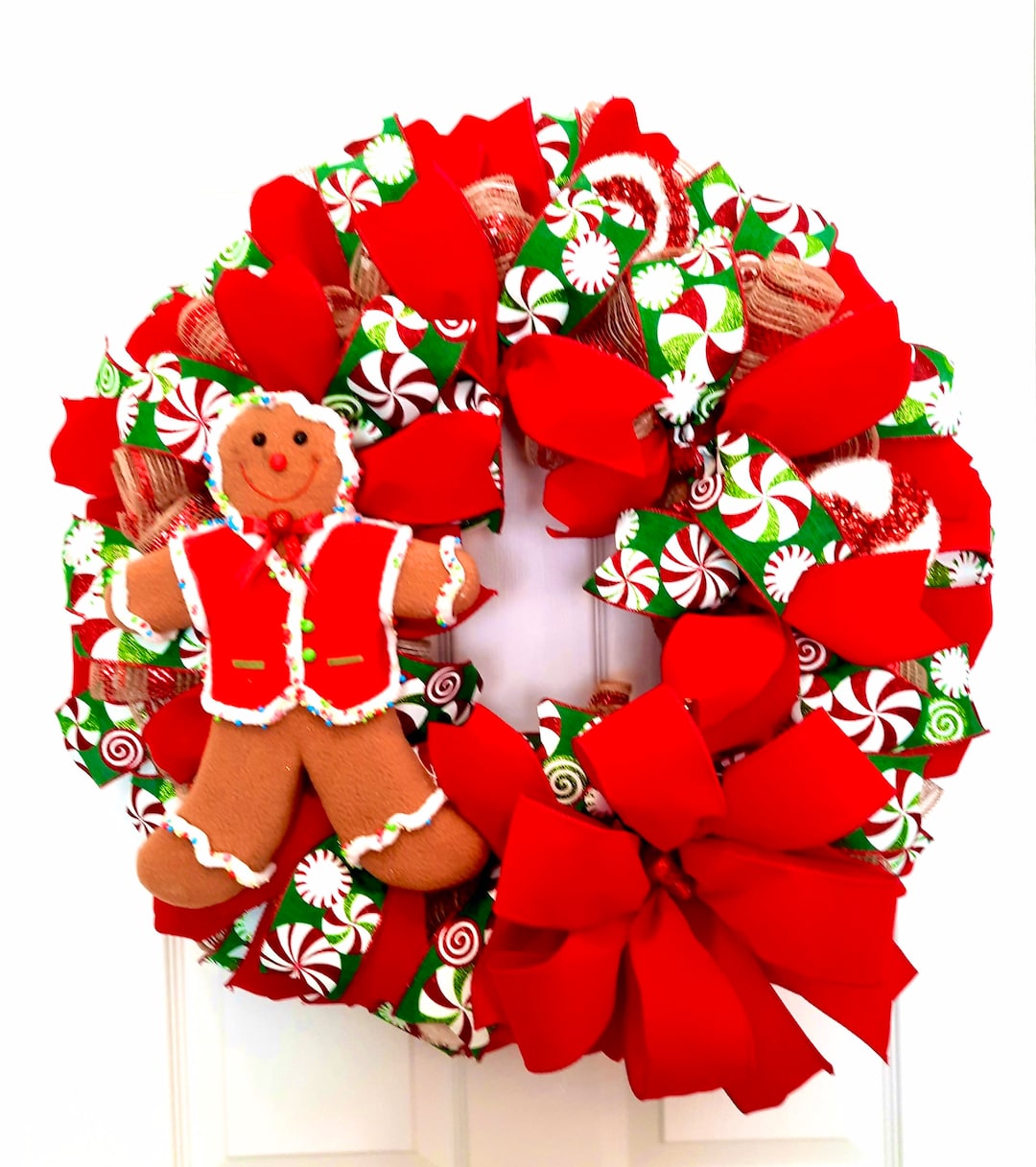 Gingerbread Christmas Wreath - Etsy