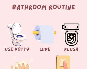 Bathroom Routine Chart for Kids - Etsy
