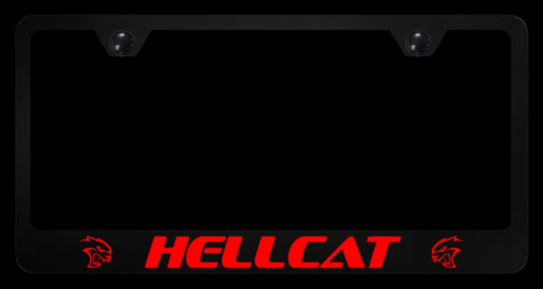 Mopar Hellcat Red Logo Polycarbonate License Plate Frame Official ...