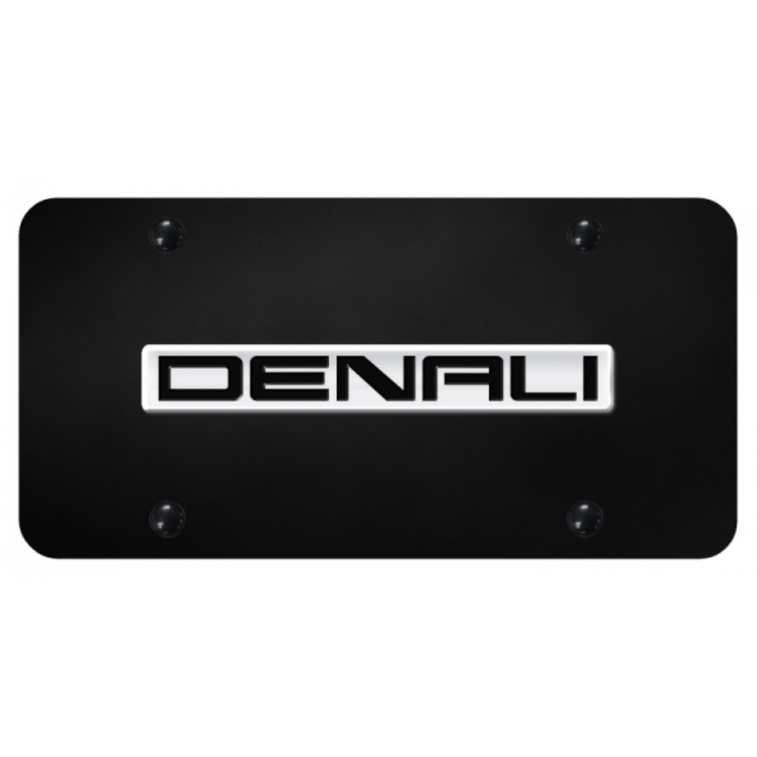 GMC Denali Logo Black Powder Coated License Plate Official Licensed - Etsy