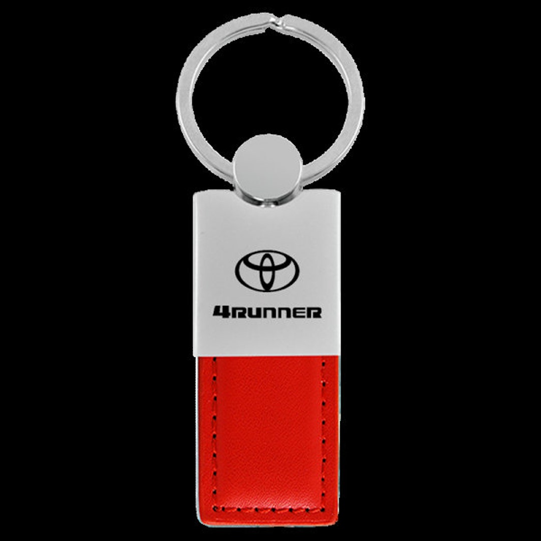 Toyota 4runner Logo Red Duo Leather Key Chain Fob Official Licensed - Etsy