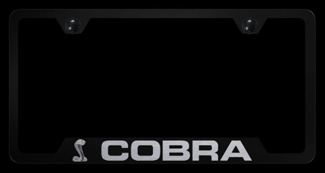 Ford Mustang Cobra Black Cut-out Notched License Plate Frame - Etsy