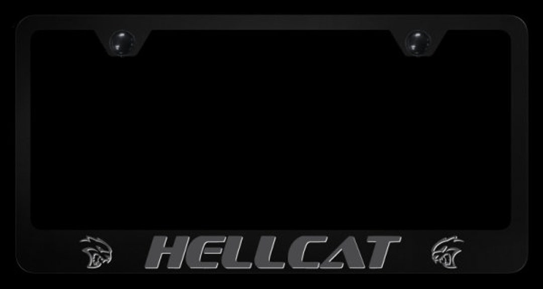 Mopar Hellcat Ghost Logo Polycarbonate License Plate Frame Official ...