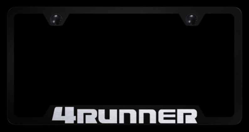 Toyota 4runner Logo Black Cut-out Notched License Plate Frame - Etsy