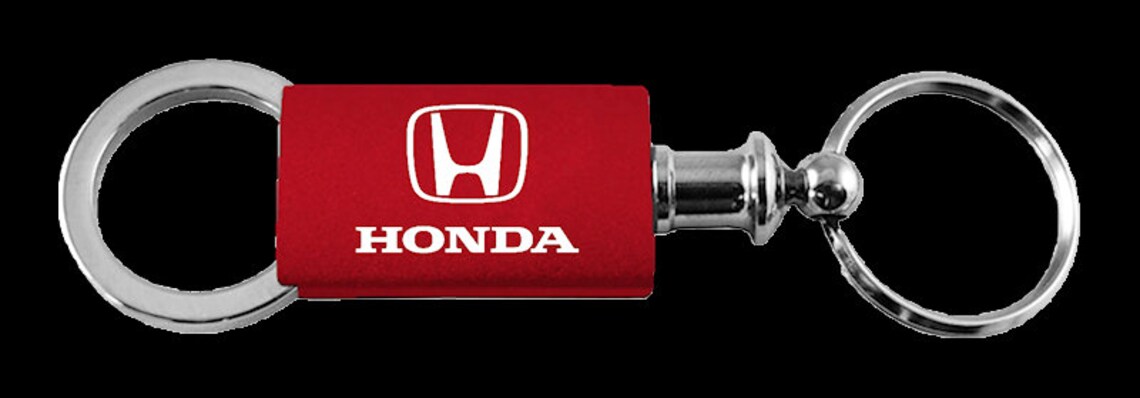 Honda Logo Red Valet Anodized Aluminum Key Chain Fob Ring Official ...