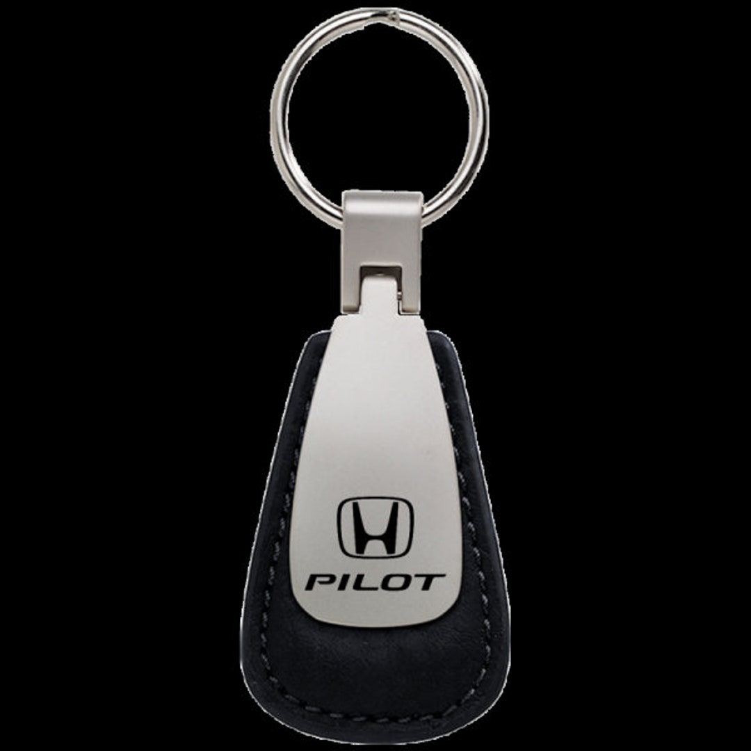 Honda Pilot Logo Black Leather Teardrop Key Chain Fob Ring - Etsy