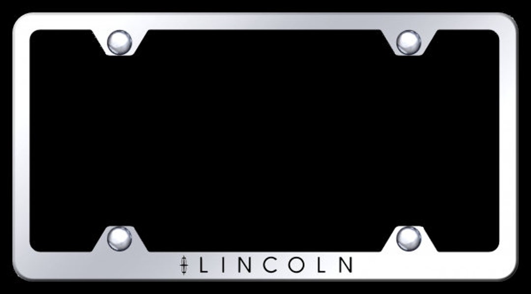 Lincoln Logo Mirrored Chrome Wide Body License Plate Frame Official ...