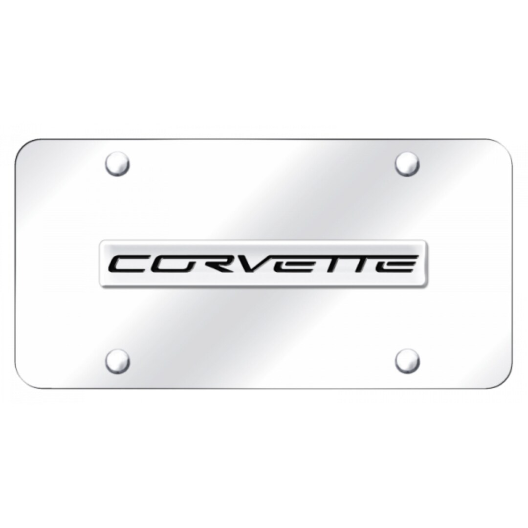 Chevrolet Corvette C6 Name Chrome on Chrome License Plate Official ...