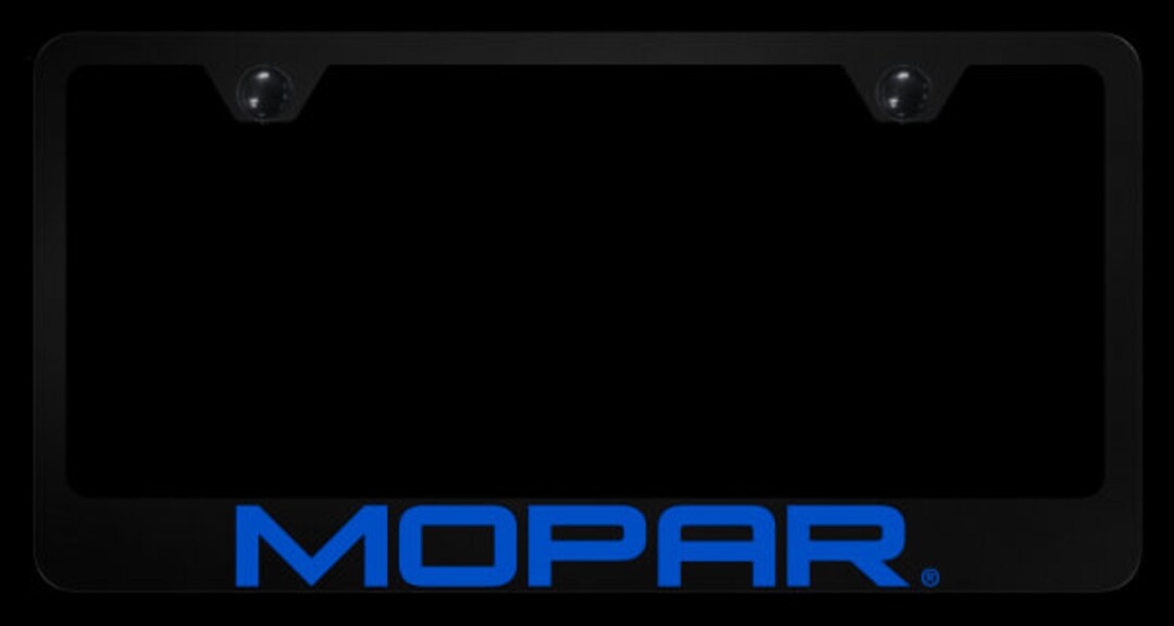 Mopar Logo in Black Polycarbonate License Plate Frame Official Licensed - Etsy