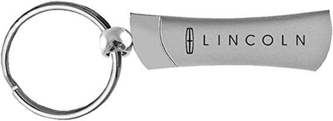 New Lincoln Logo Matte Silver Blade Style Metal Key Chain Official ...