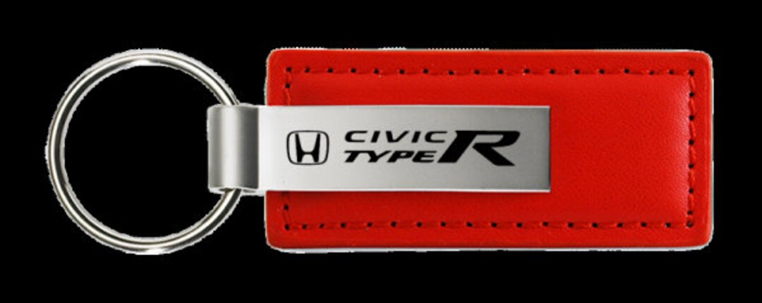 Honda Civic Type R Red Leather Authentic Logo Key Chain Fob Official ...