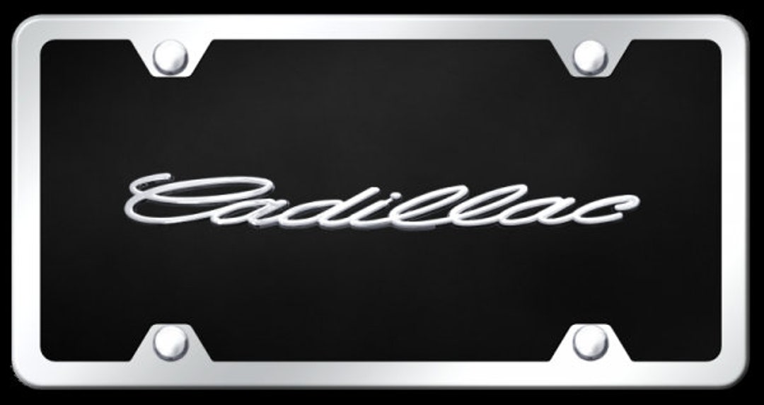 Cadillac Script Logo Black Acrylic Kit License Plate Frame - Etsy