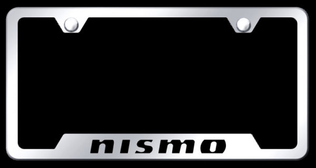 Nissan Nismo Logo Mirrored Chrome Notched License Plate Frame Official ...