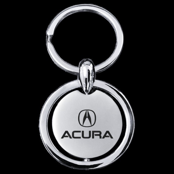 Acura Logo Round Spinner Silver Revolver Key Chain Ring Fob Official ...