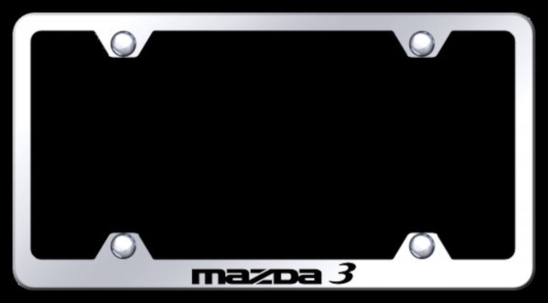 Mazda Laser Etched Logo Mirror Chrome License Plate Frame Official ...