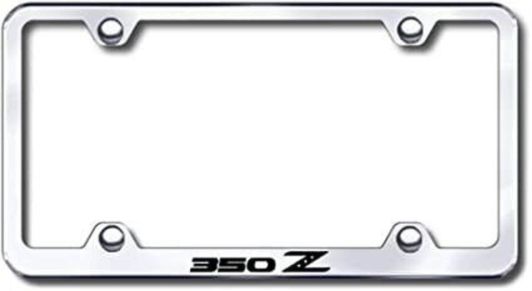 Nissan 350Z Laser Etched Logo Mirror Chrome License Plate Frame ...