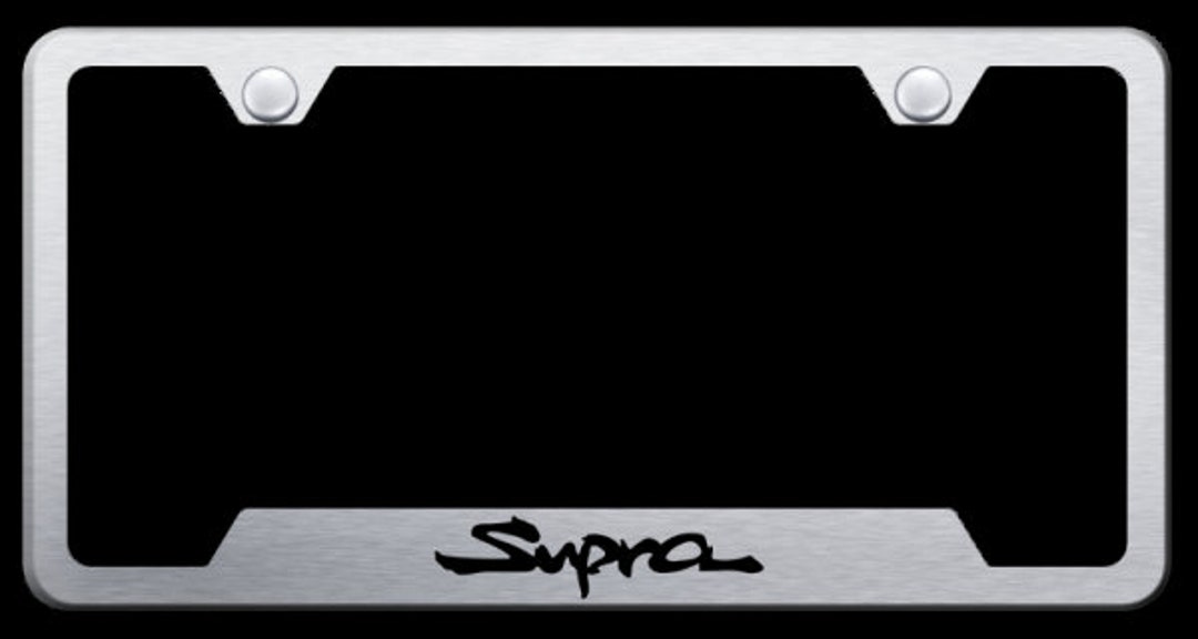 Toyota Supra Brushed Stainless Notched License Plate Frame - Etsy
