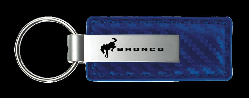 Ford Bronco Blue Carbon Fiber Texture Leather Key Chain Fob - Etsy