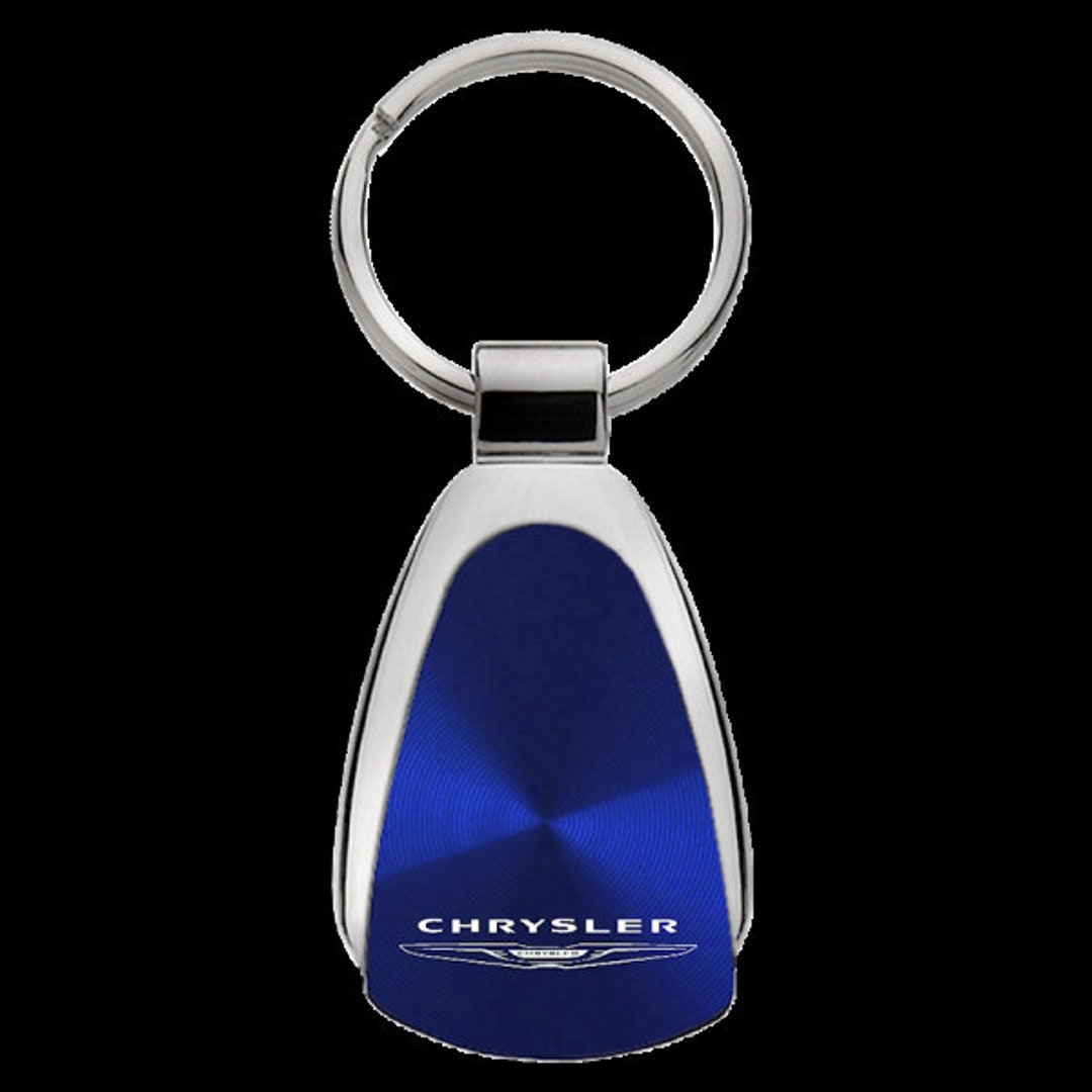 Chrysler Blue Teardrop Authentic Logo Key Chain Fob Ring Officially ...