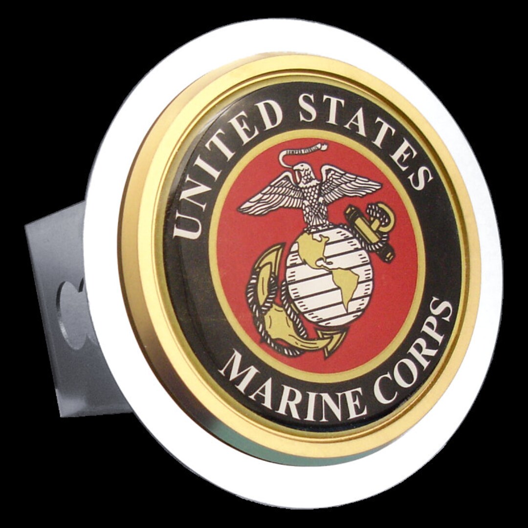 Automotive Gold U.S.M.C. Badge Truck Tow Hitch Plug Chrome Finish - Etsy