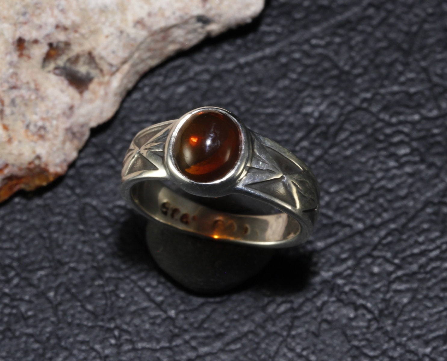 Mexican Cherry Red Opal Set in Hand Crafted 925 Sterling Silver Ring - Etsy